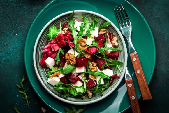 Roasted Beetroot Salad and Walnuts and Dazel Ash Log - Pong Cheese